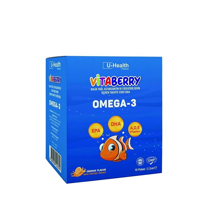 Vitaberry Omega3 Balık Yağı 10ML 10 Flakon I UYGUN FİYAT I ORİJİNAL I ...