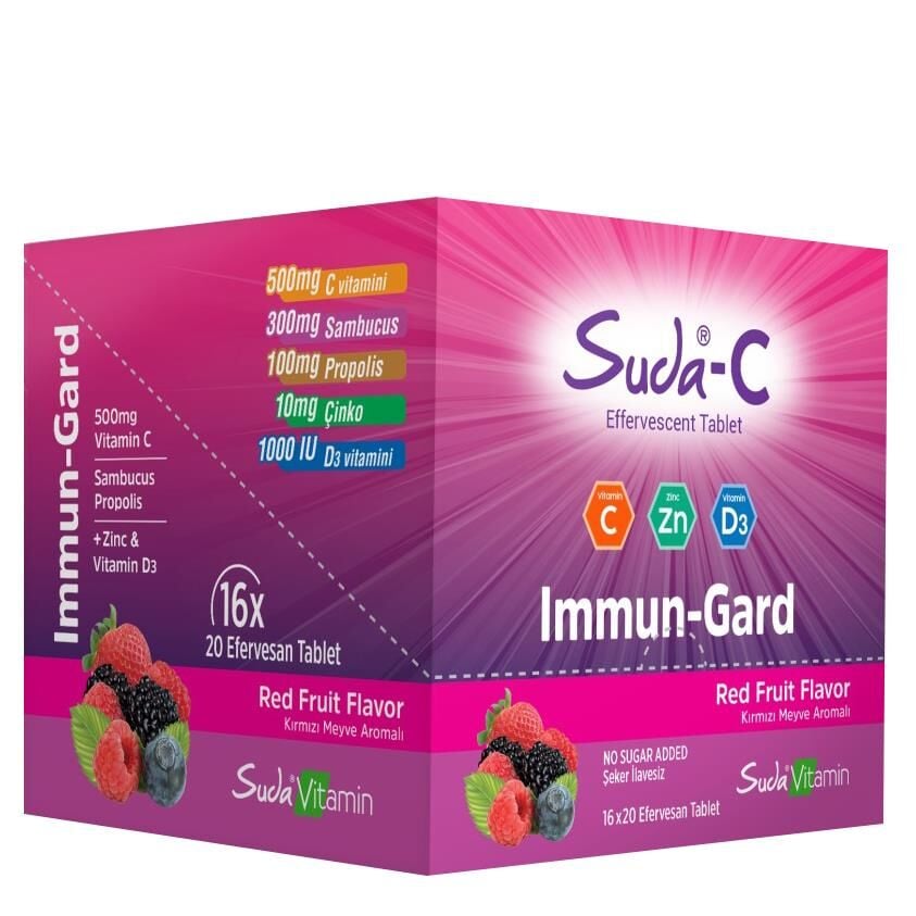 Suda C Immun Gard Red Fruit 20 Efervesan Tablet I UYGUN FİYAT I ...