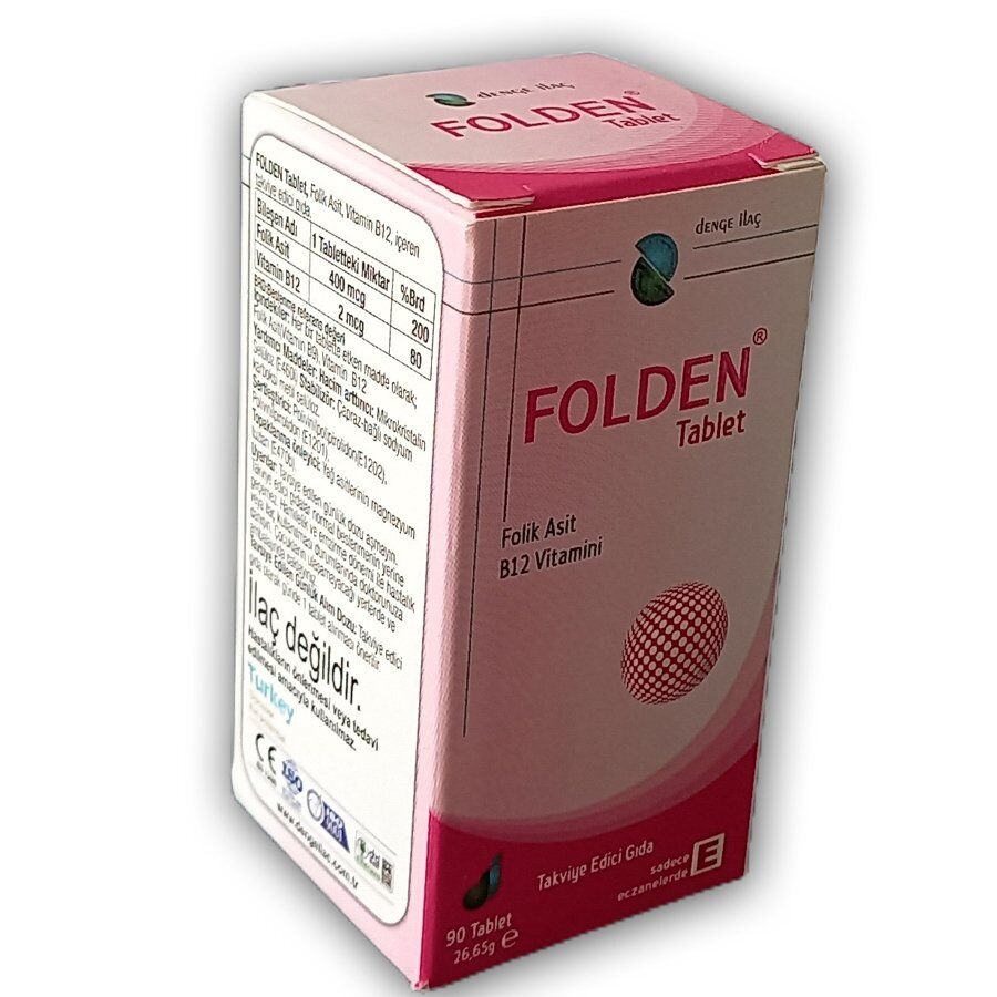 Folden 90 Tablet (Folic Acid) I UYGUN FİYAT I ORİJİNAL I 'VitaminPasaji ...