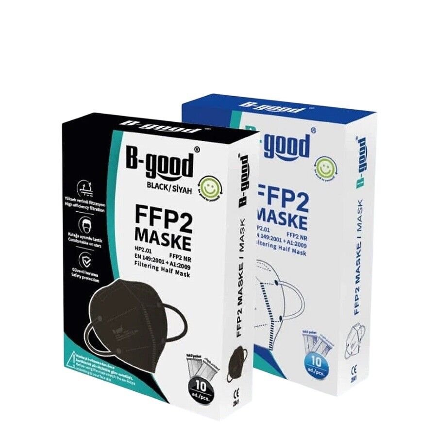 BGood FFP2 Maske Beyaz 10 lu I UYGUN FİYAT I ORİJİNAL I 'VitaminPasaji ...