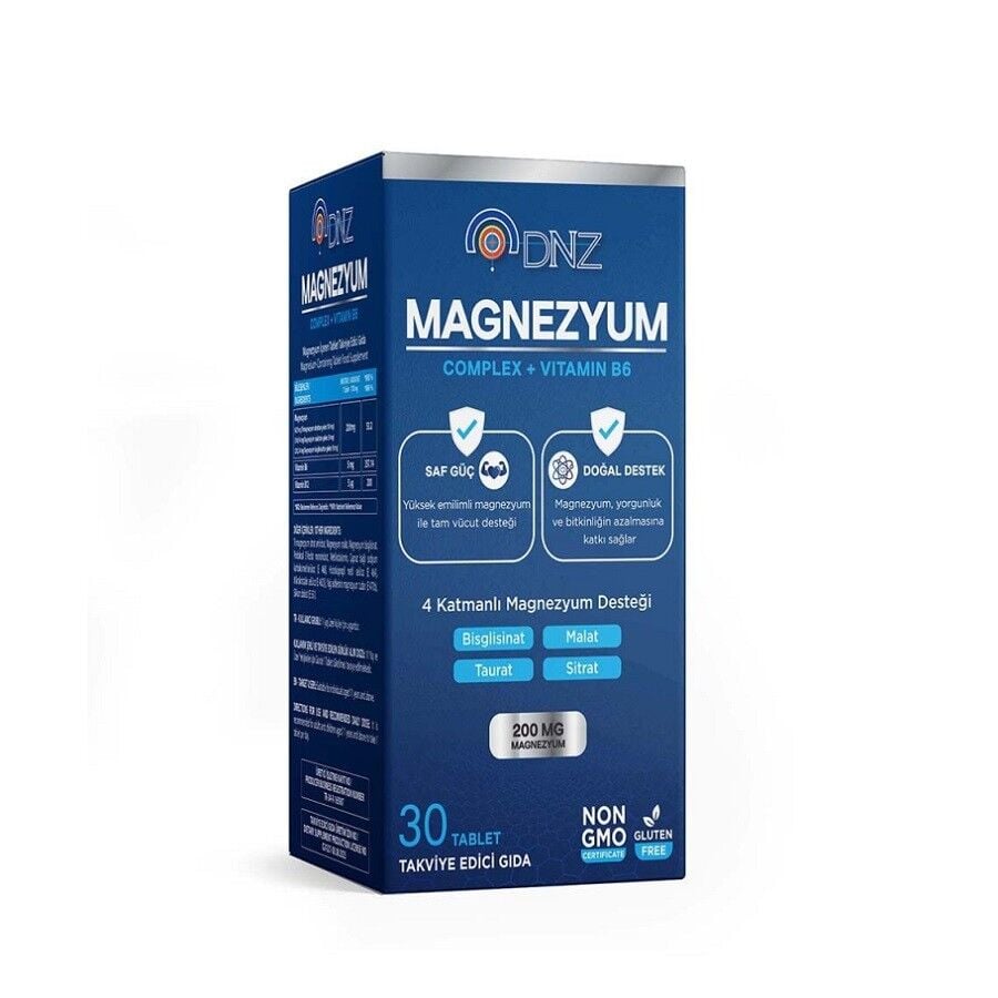 DNZ Magnezyum Complex + B6 30 Tablet I UYGUN FİYAT I ORİJİNAL I ...