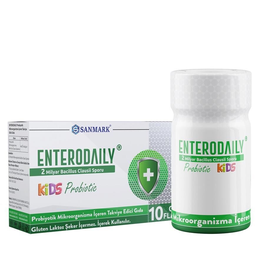 Sanmark Enterodaily Kids Probiotic 5 ml x 10 Flakon I UYGUN FİYAT I ORİJİNAL I 'VitaminPasaji ...