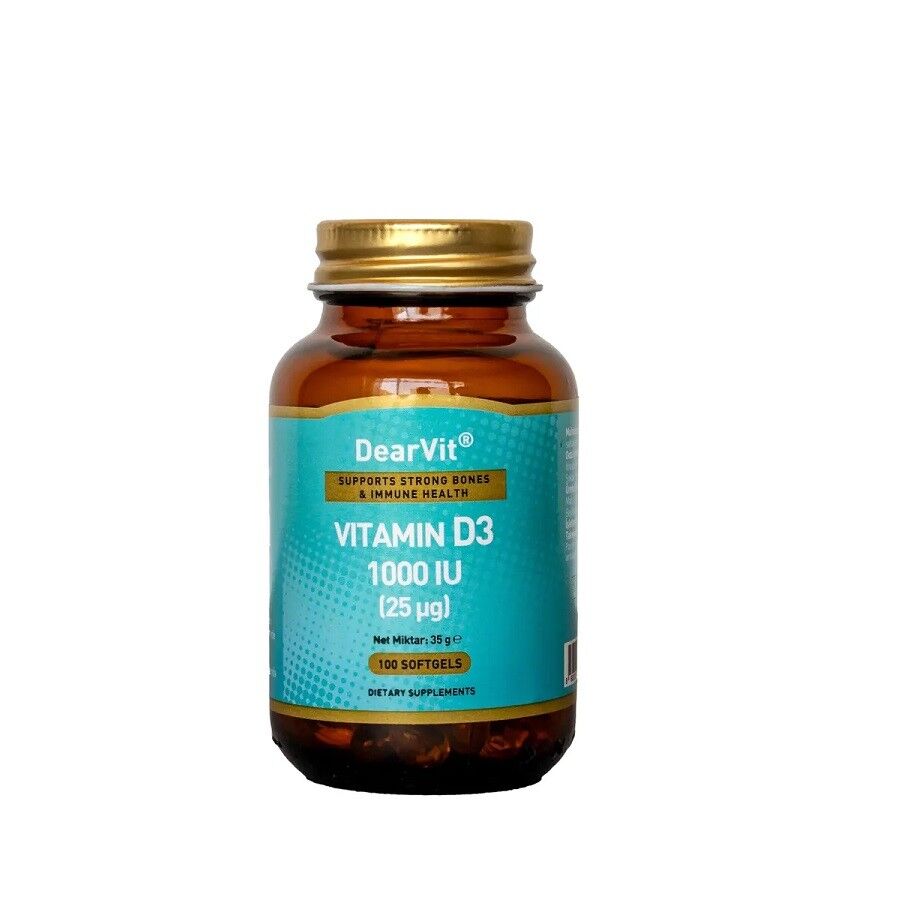 Dearvit Vitamin D3 1000 IU 100 Kapsül I UYGUN FİYAT I ORİJİNAL I ...