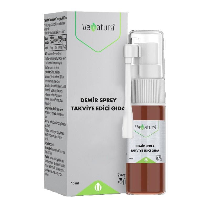 Venatura Demir Sprey 15 ML I UYGUN FİYAT I ORİJİNAL I 'VitaminPasaji.com'' dan I SATIN ALIN.